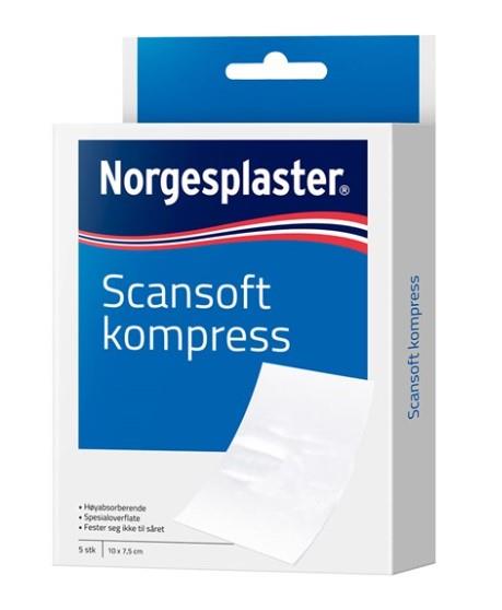 Scansoft Kompress 5 pkn Til skrubbsår, kirurgiske sår og brannså ...